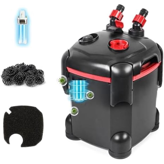 172GPH Canister Filter, External Aquarium Filter Ultra-Quiet Water ...