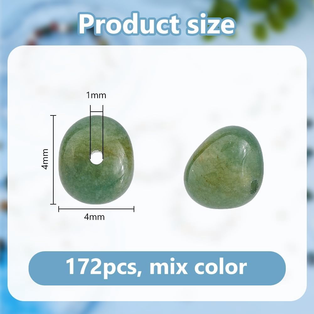 172Pcs Natural Indian Agate Beads Chip Stone Bead Irregular Tumble ...