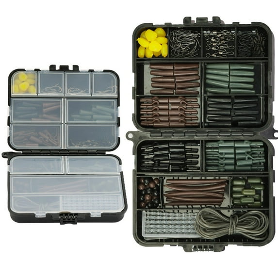 173PC Carp Fishing Tackle Box Kit Carp Fishing Rigs Swivel Snaps ...