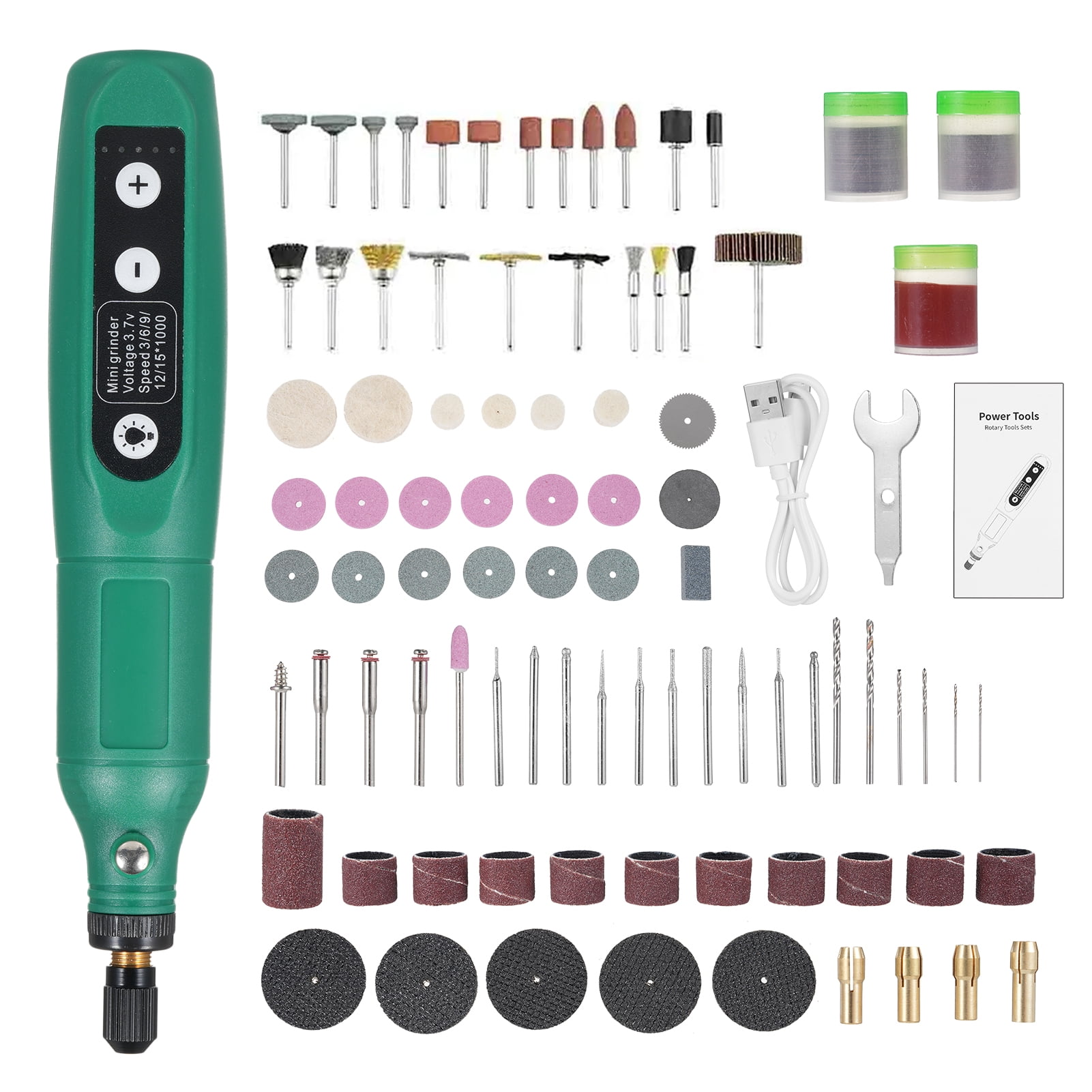 173Pcs Cordless Rotary Tool Kit with Electric Engraving Pen Function ...