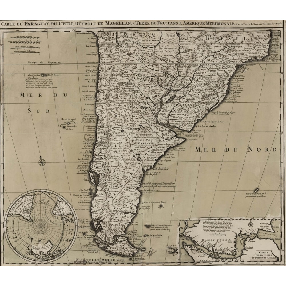1745 Map Of Northern South American Continent History (24 x 18 ...