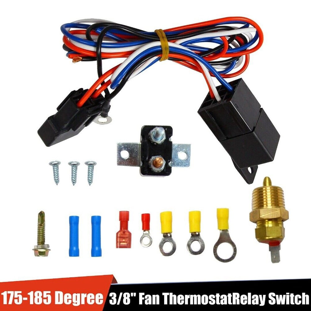 175-185 40A Electric Engine Fan Thermostat Temperature Relay Switch ...