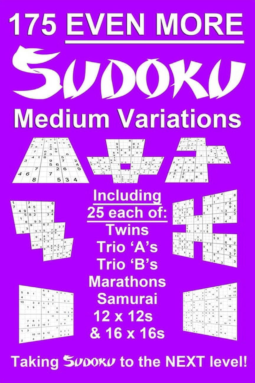175 Even More Sudoku Medium Variations: Taking regular suduko variation ...