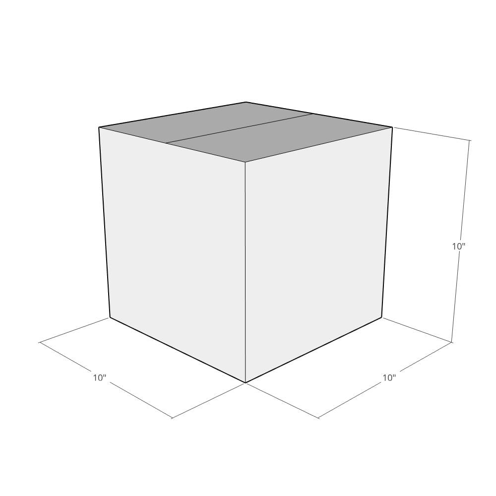 175 - (LxWxH) - 10x10x10 White - 32 ECT New Corrugated Boxes - Walmart.com