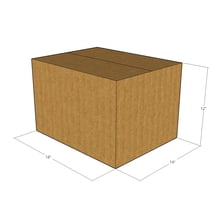 Box Partners Flat Corrugated Boxes 18" x 13" x 5" Kraft 25/Bundle 18135 ...