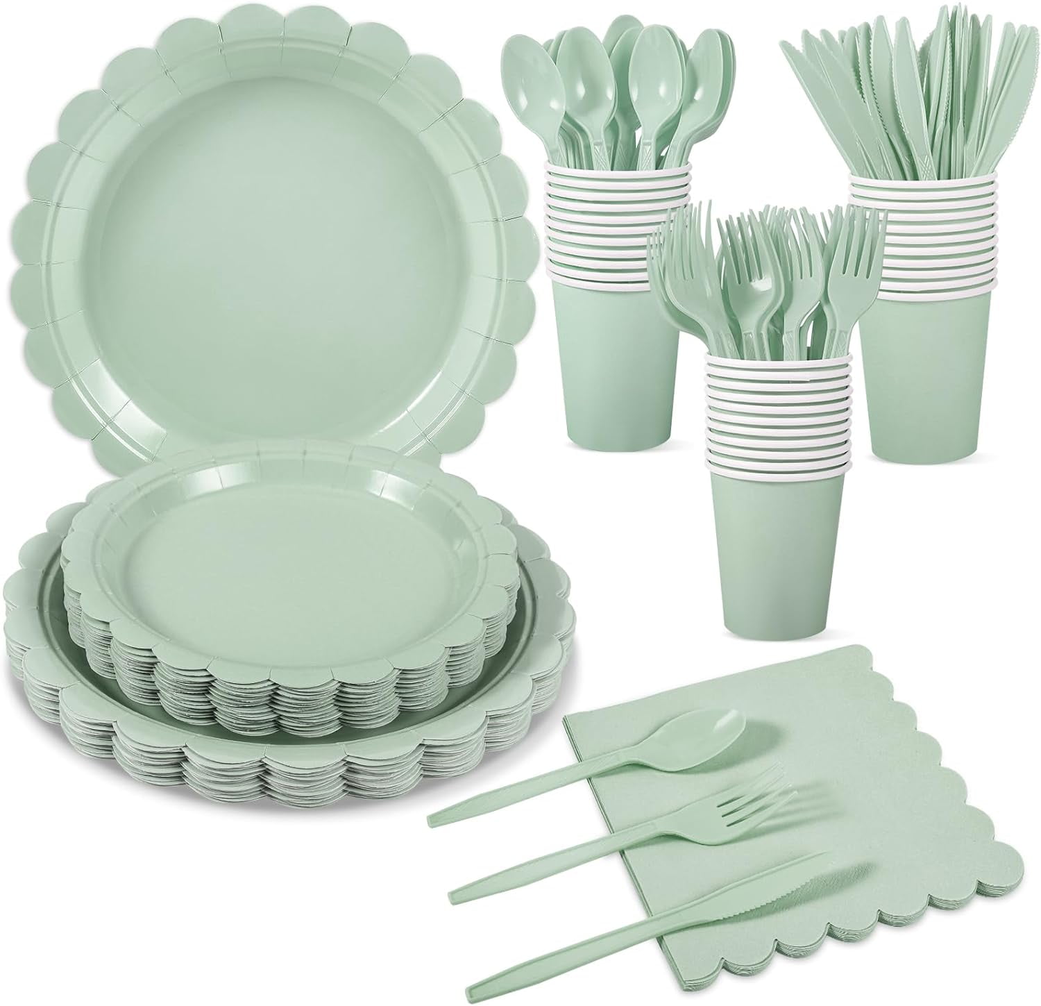 175 Pcs Party Plates and Cups and Napkins Sets, 9" Easter Plates, 7 ...