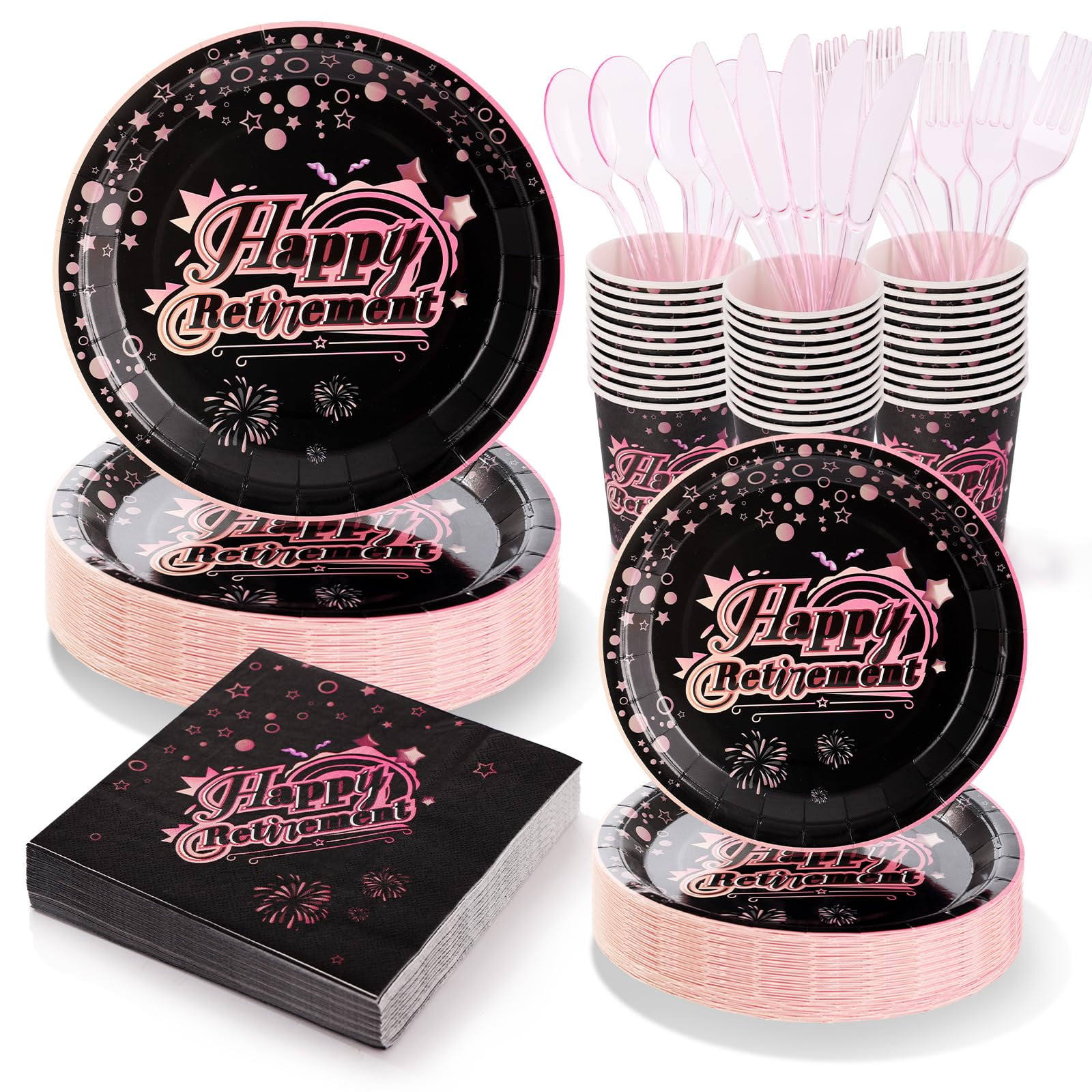 175 Pcs Retirement Party Decorations Rose AFN1Gold Happy Retirement ...