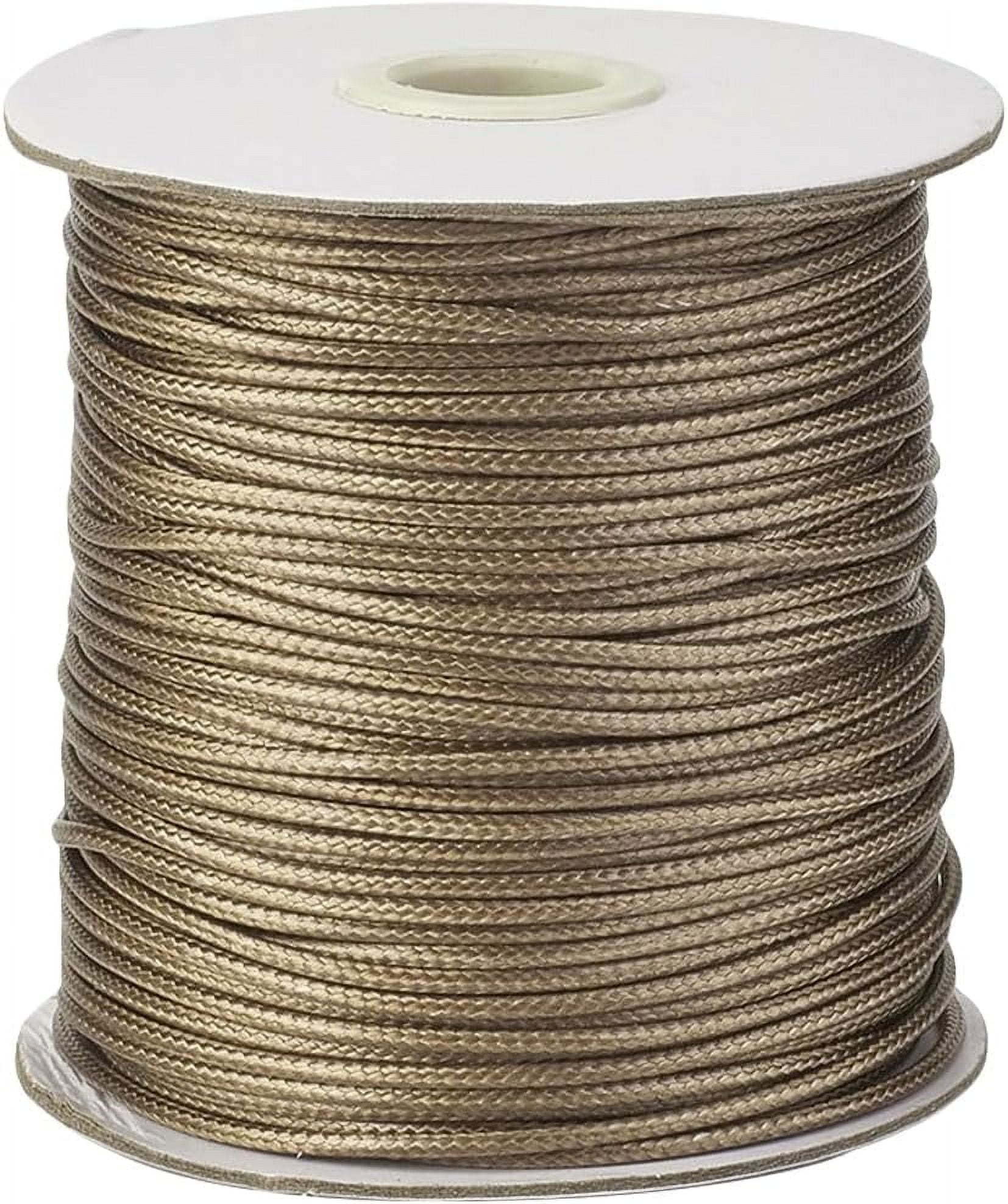 175 Yards 0.5MM Tan Waxed Cord Round Polyester Thin Wax Thread Rope ...