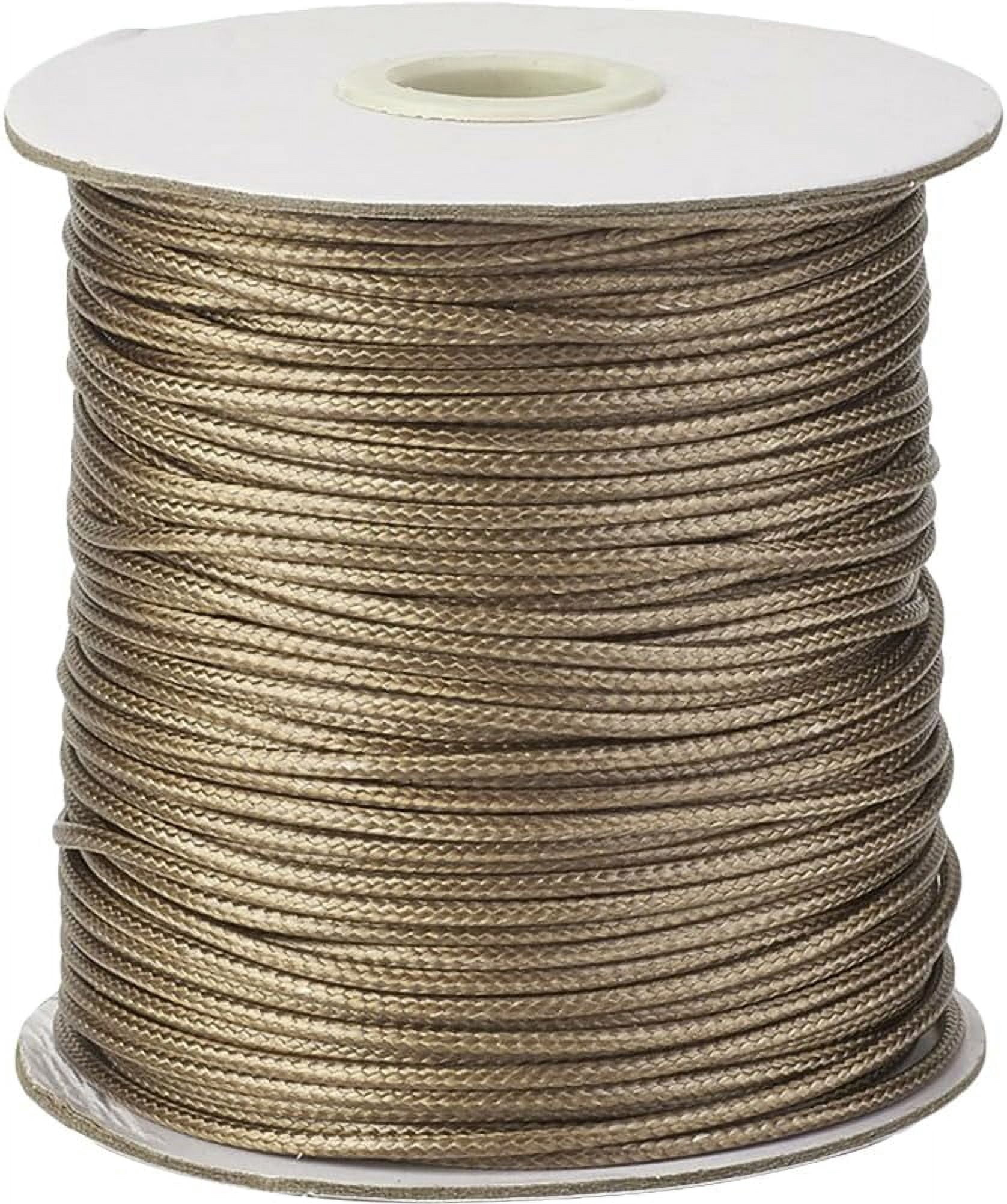 175 Yards 1.5MM Waxed Cord Brown Round Polyester Wax Thread Smooth ...
