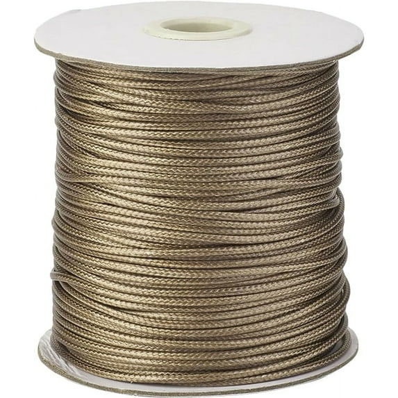 175 Yards 1.5MM Waxed Cord Brown Round Polyester Wax Thread Smooth ...