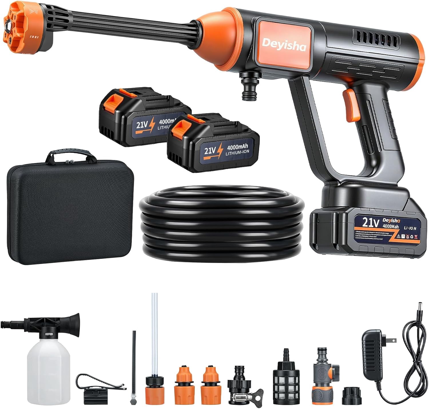 1750 PSI Upgraded Cordless High Pressure Washer with Brushless Motor, 2 ...