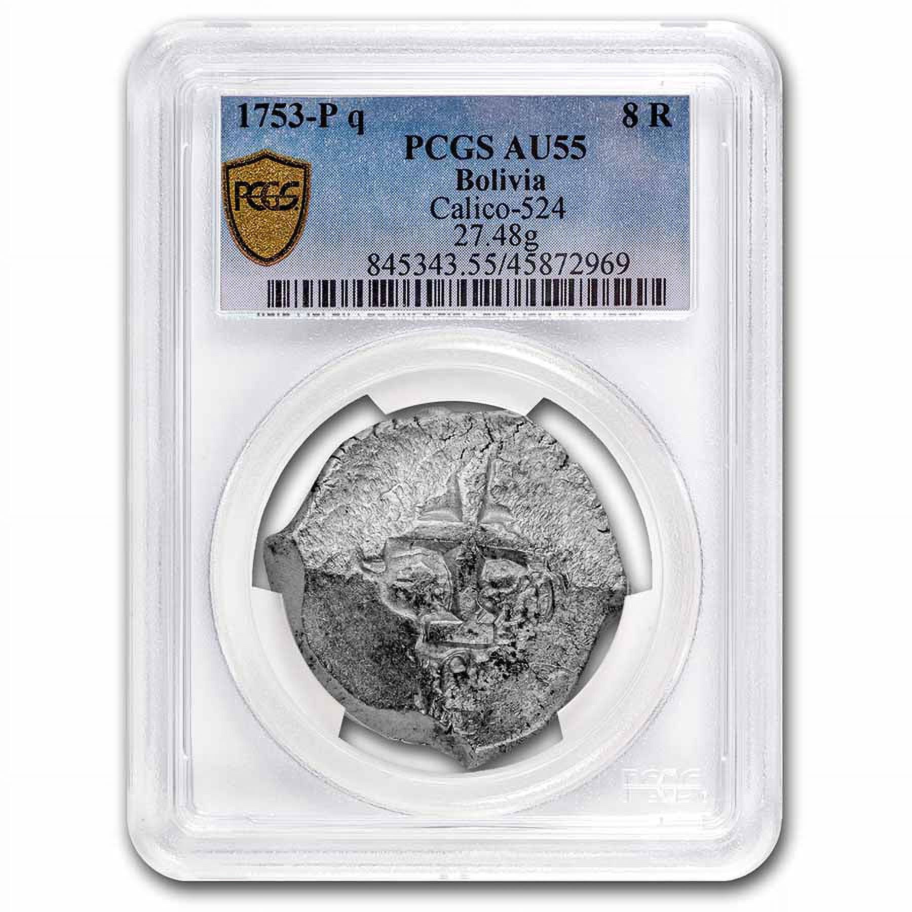 1753-P Bolivia Silver 8 Reales Cob AU-55 PCGS - Walmart.com