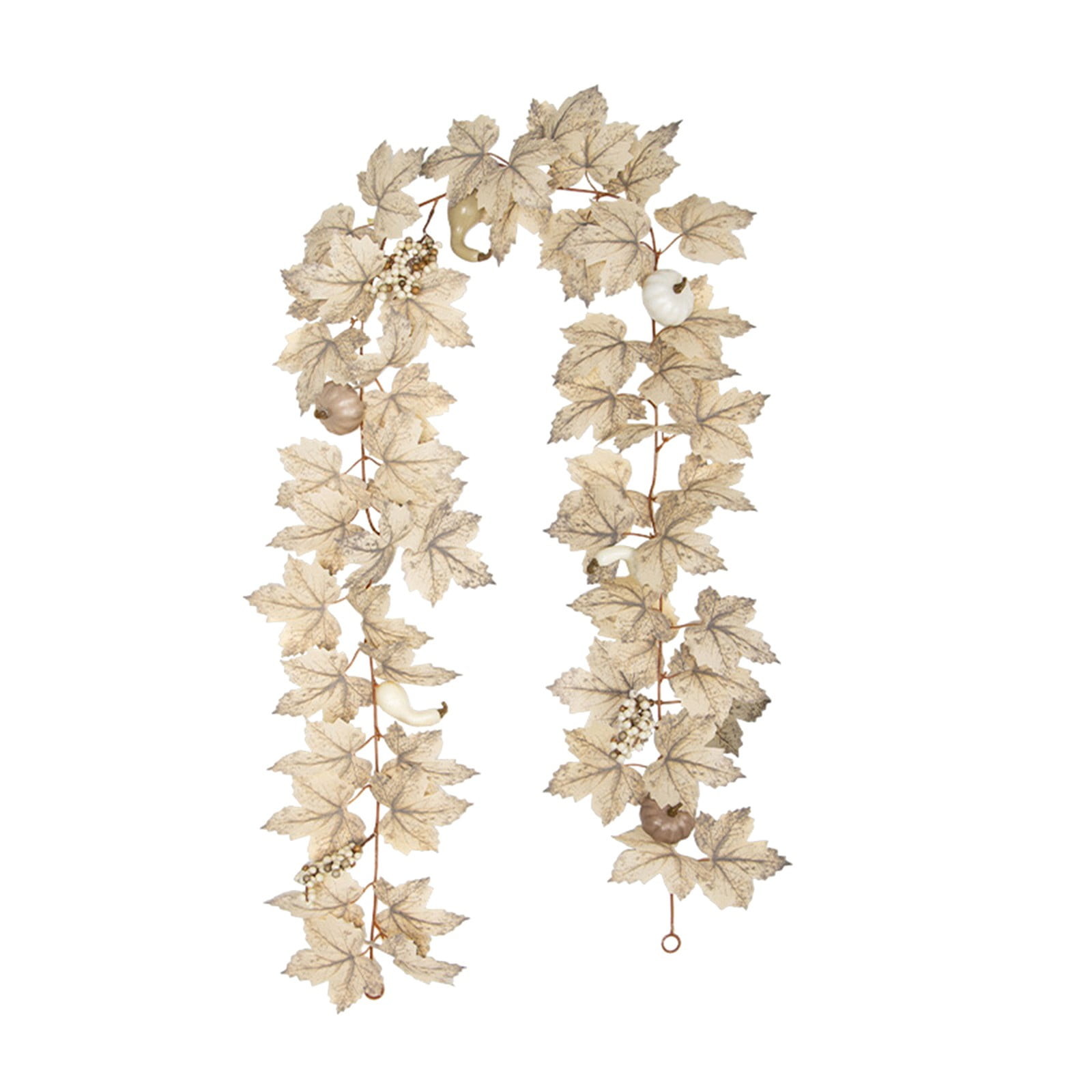 175CM Faux Plants Indoor Artificial Maple Leaves Silk Flowers White ...