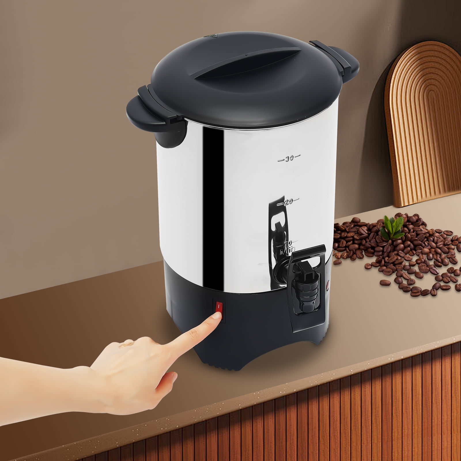175Oz Coffee Urn, 1kW Fast Heating, Stainless Steel, Reusable Filter ...