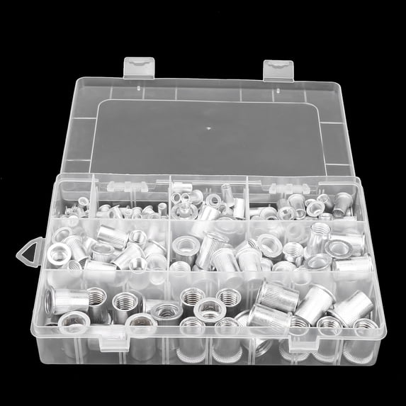 175pc Aluminum Rivet Nut Assortment Kit M3 M4 M5 M6 M8 M10 Threaded ...