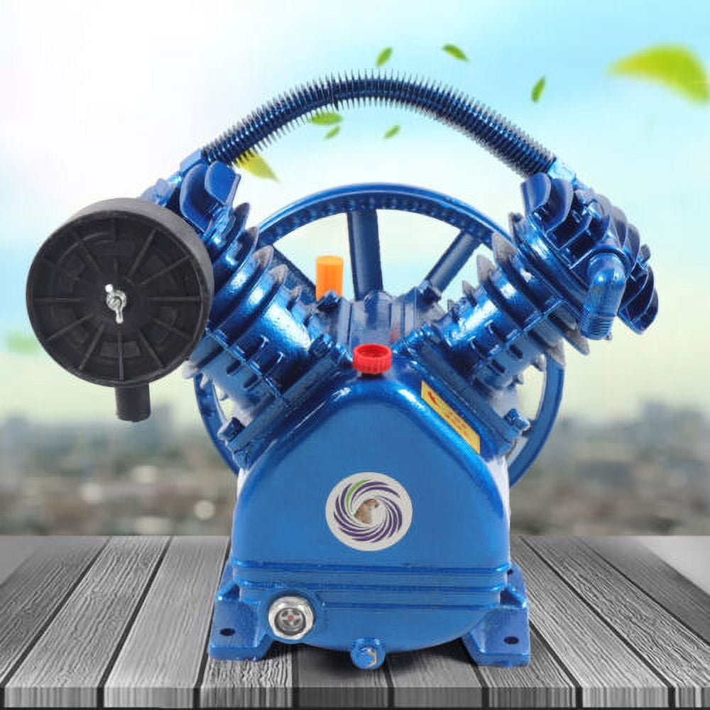 175psi V Style 2 Cylinder Air Compressor Pump Motor Head Air Tool ...