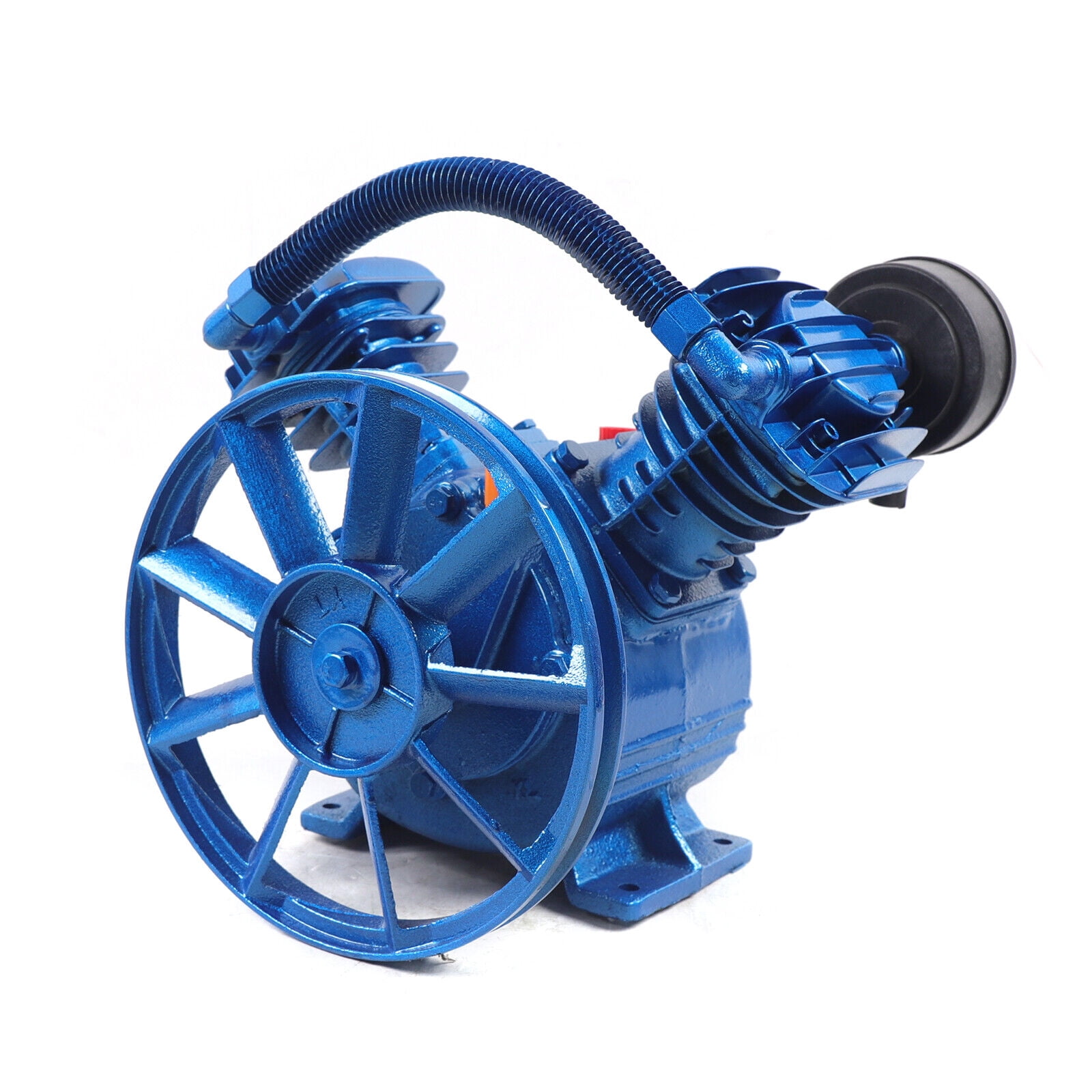 175psi V Style 2 Cylinder Air Compressor Pump Motor Head Double Stage ...