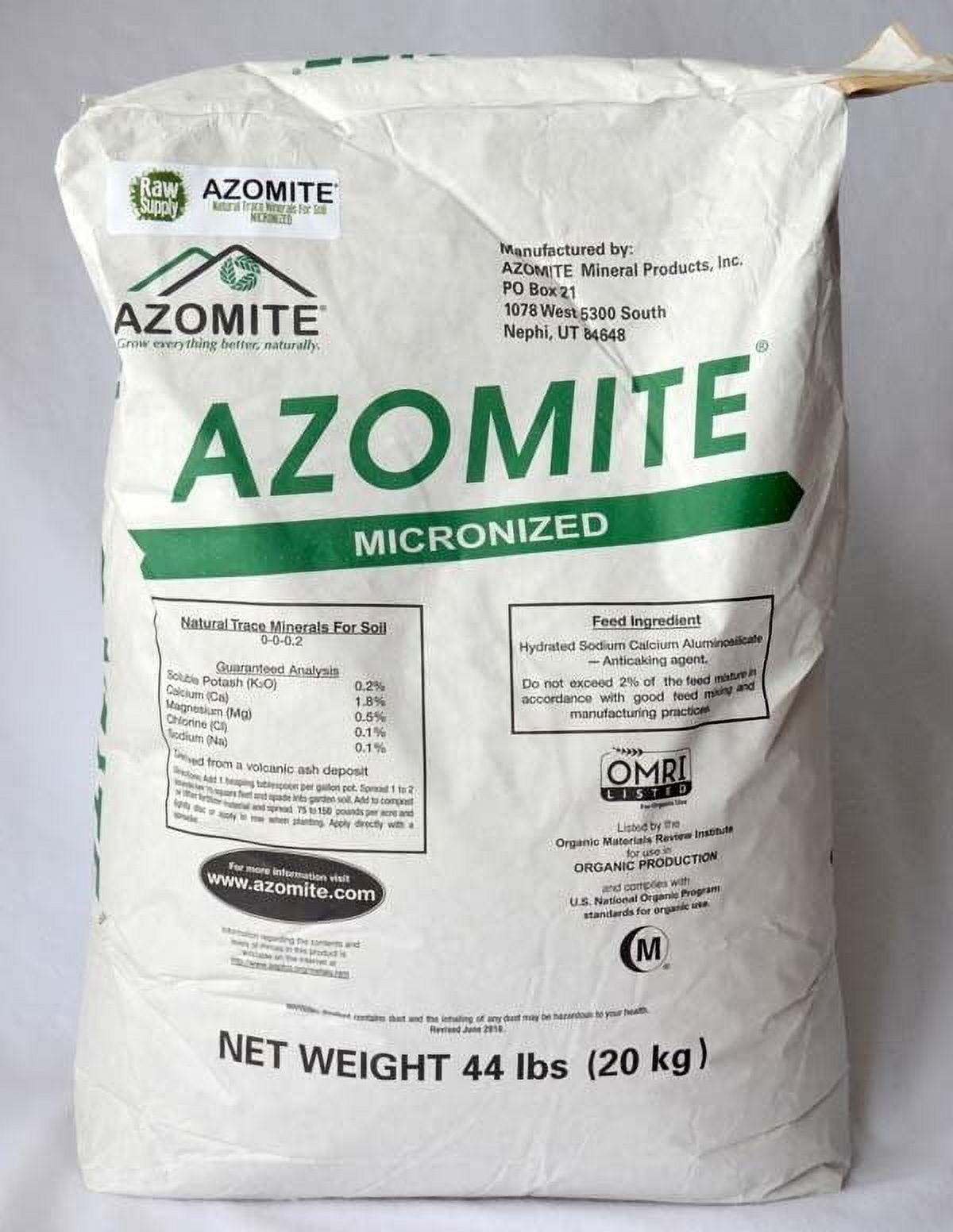 176 Lbs AZOMITE - Micronized Organic Fertilizer Powder Rock Dust Trace ...