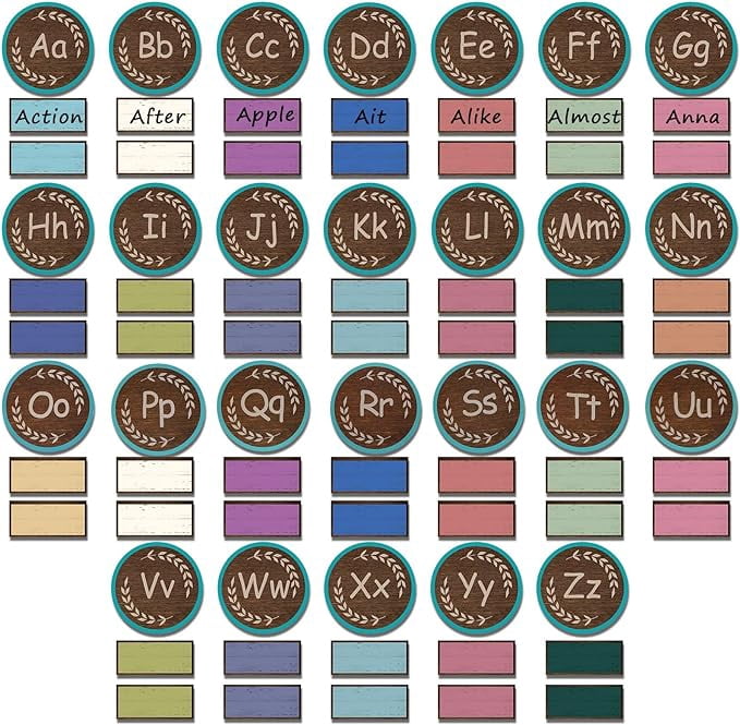 176 Pcs Alphabet Word Bulletin Board for Classroom Wall Alphabet Letter ...