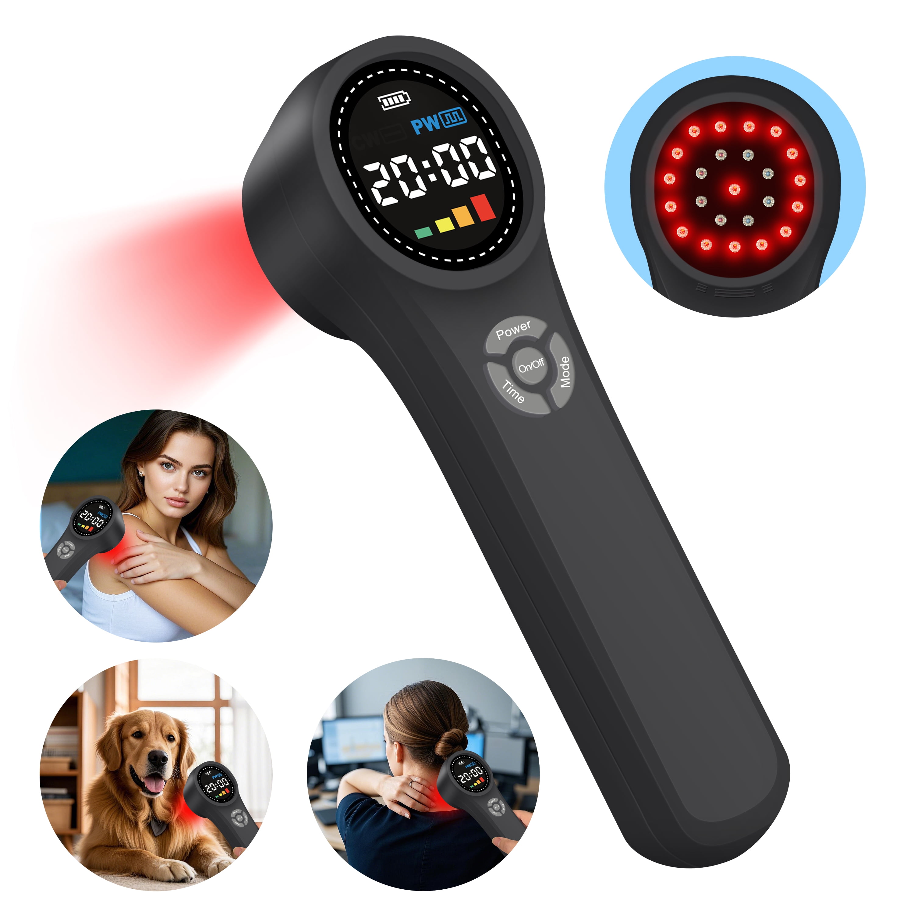 1760mW Handheld Red and Near-Infrared Light Wellness Device – Portable ...