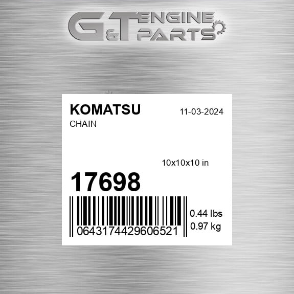 17698 CHAIN fits KOMATSU (New OEM) - Walmart.com