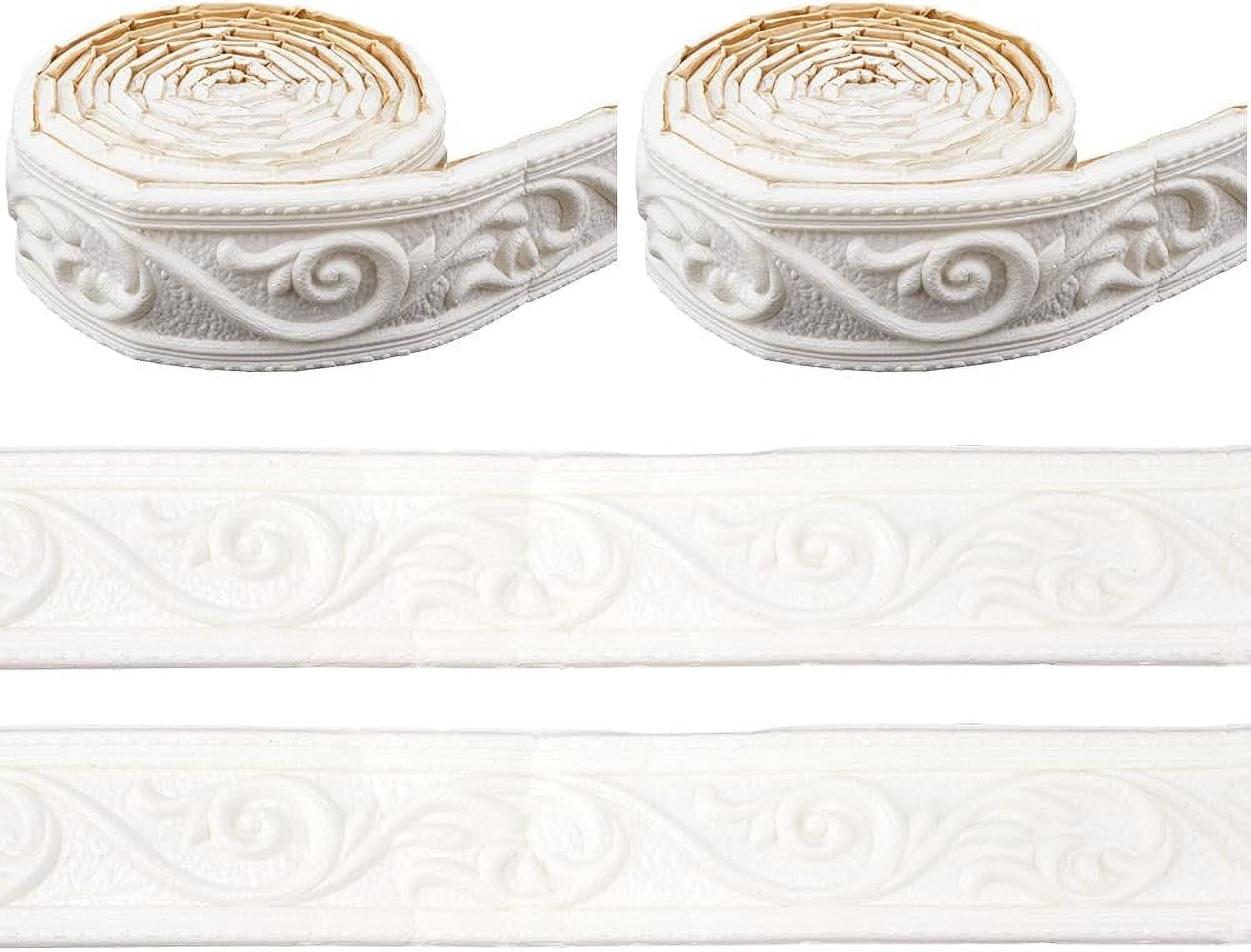 176x2in White Molding Peel and Stick Flexible Self Adhesive Foam Trim ...
