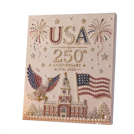 1776-2026 250th Anniversary DIY Diamond Dots Painting Kit, Patriotic ...