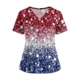 1776-2026 250th Anniversary USA Scrub Tops for Women 4th of July Short ...