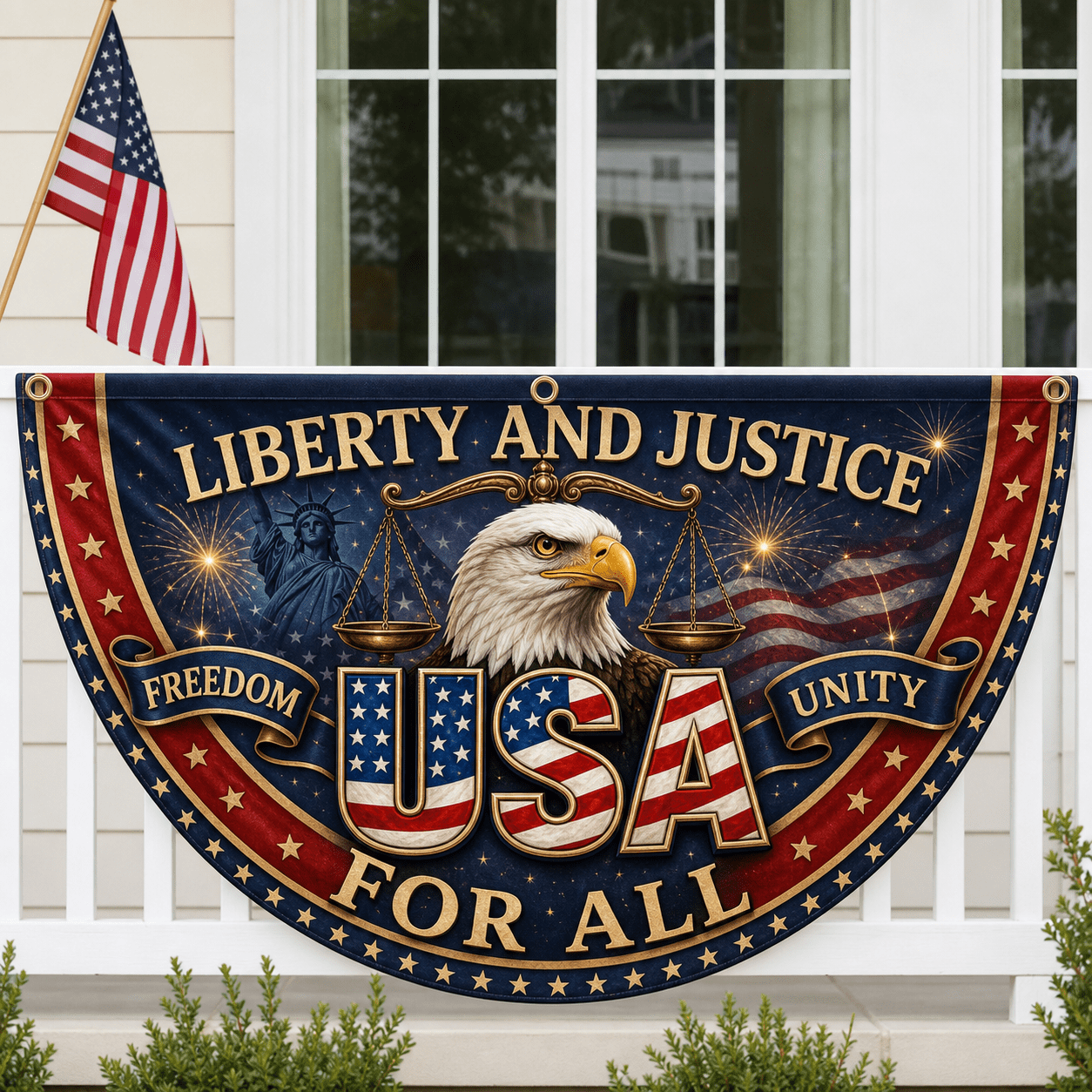 1776 2026 America 250th Anniversary Flag, Liberty and Justice Patriotic ...