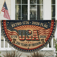 1776 2026 America 250th Anniversary Flag Retro USA Patriotic Porch ...