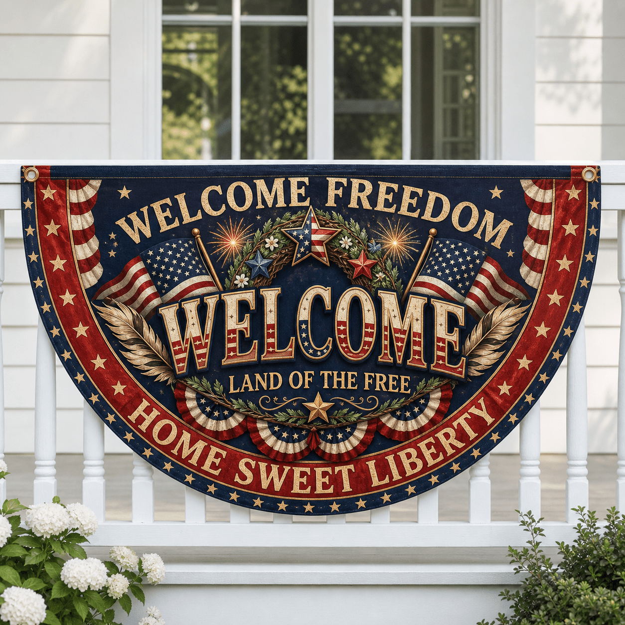 1776 2026 America 250th Anniversary Flag Welcome Freedom Porch Flag ...