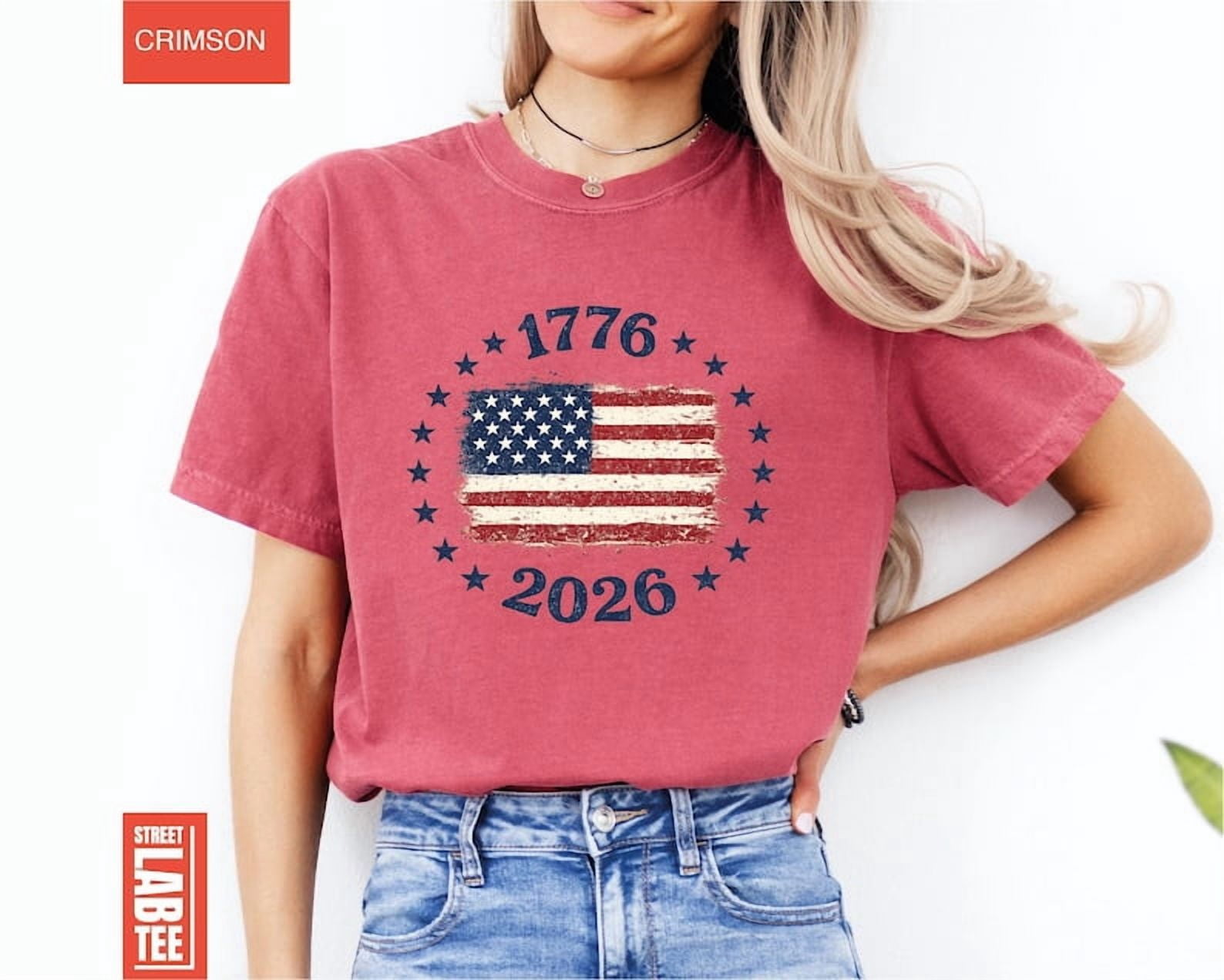 1776-2026 America 250th Anniversary T-Shirt, Patriotic USA Flag Tee ...