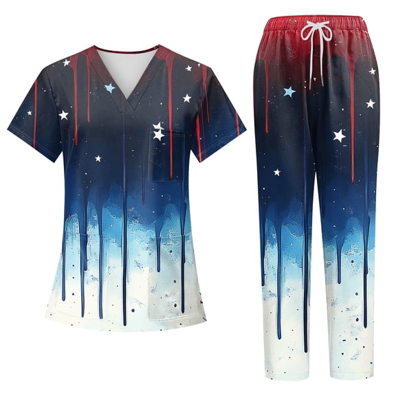 1776-2026 Scrubs for Women Set 250th Anniversary USA Medical Uniform ...