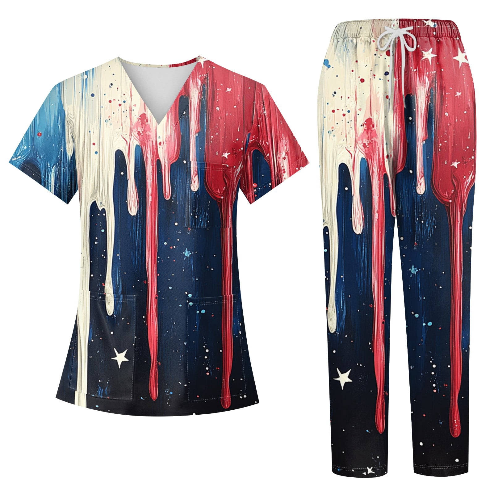 1776-2026 Scrubs for Women Set 250th Anniversary USA Medical Uniform ...