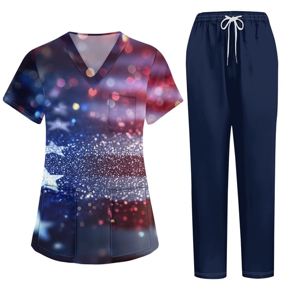 1776-2026 Scrubs for Women Set 250th Anniversary USA Medical Uniform ...