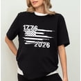 1776 2026 USA 250 Years Freedom Graphic T-Shirt American Patriotic ...