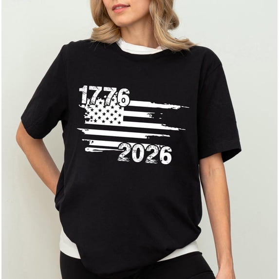 1776 2026 USA 250 Years Freedom Graphic T-Shirt American Patriotic ...