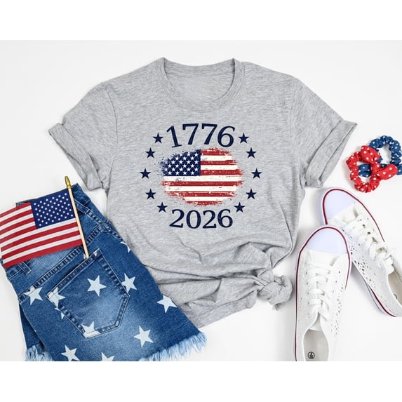 1776-2026 USA Shirt, USA Flag tee, Patriotic USA Flag Tee America 250th ...