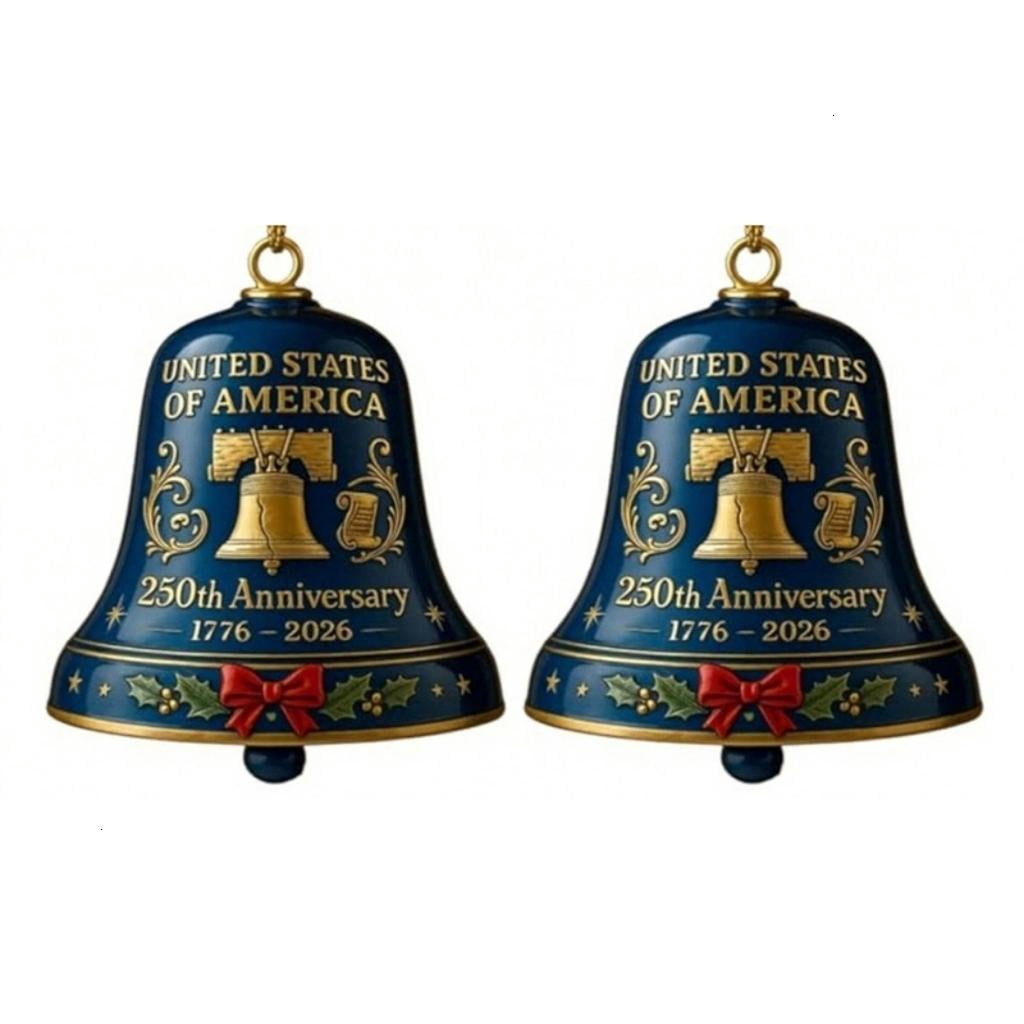 1776-2026 United State 250th Anniversary bells Ornament Christmas bells ...