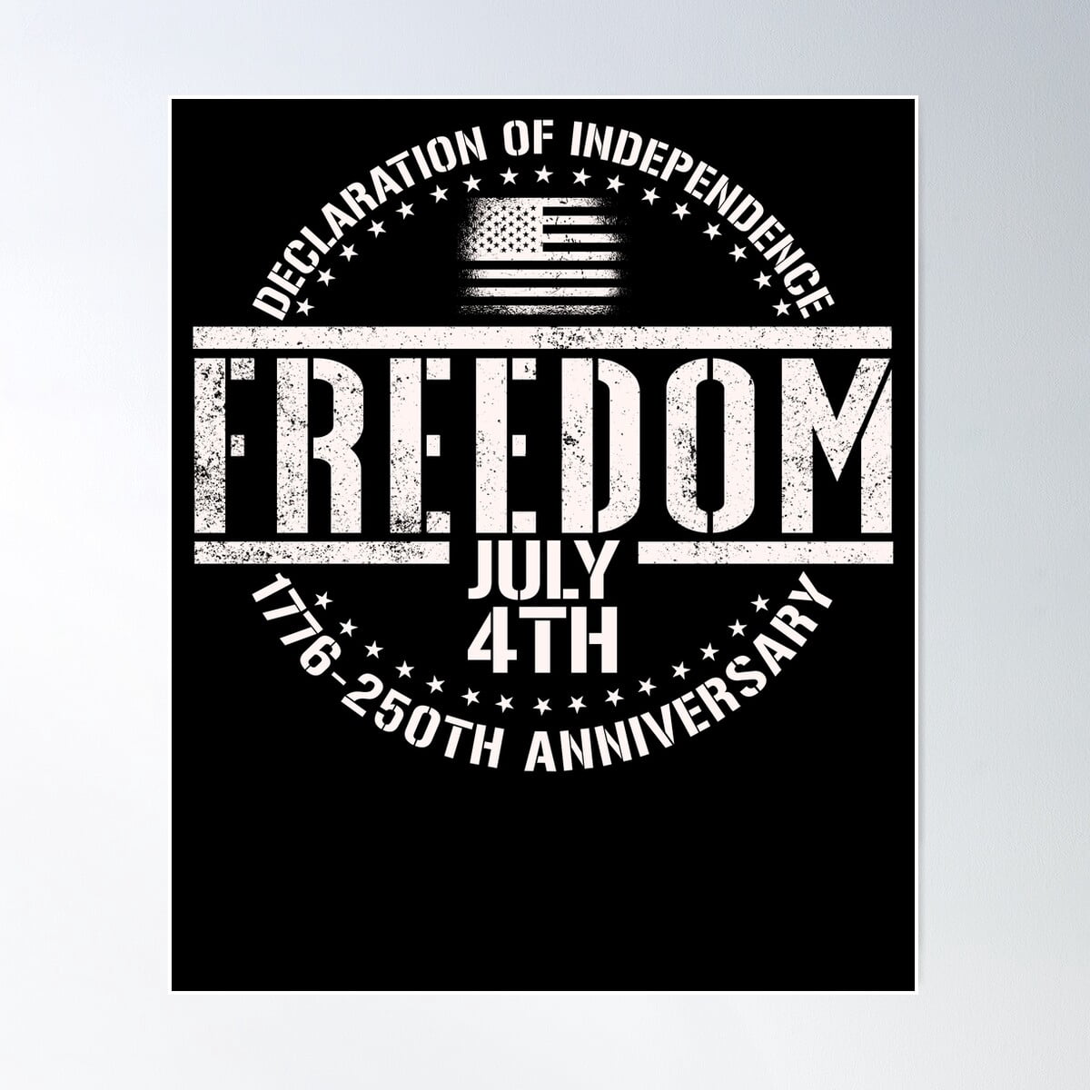 1776 250th Anniversary Declaration of Independence Gear Unframed Paper ...