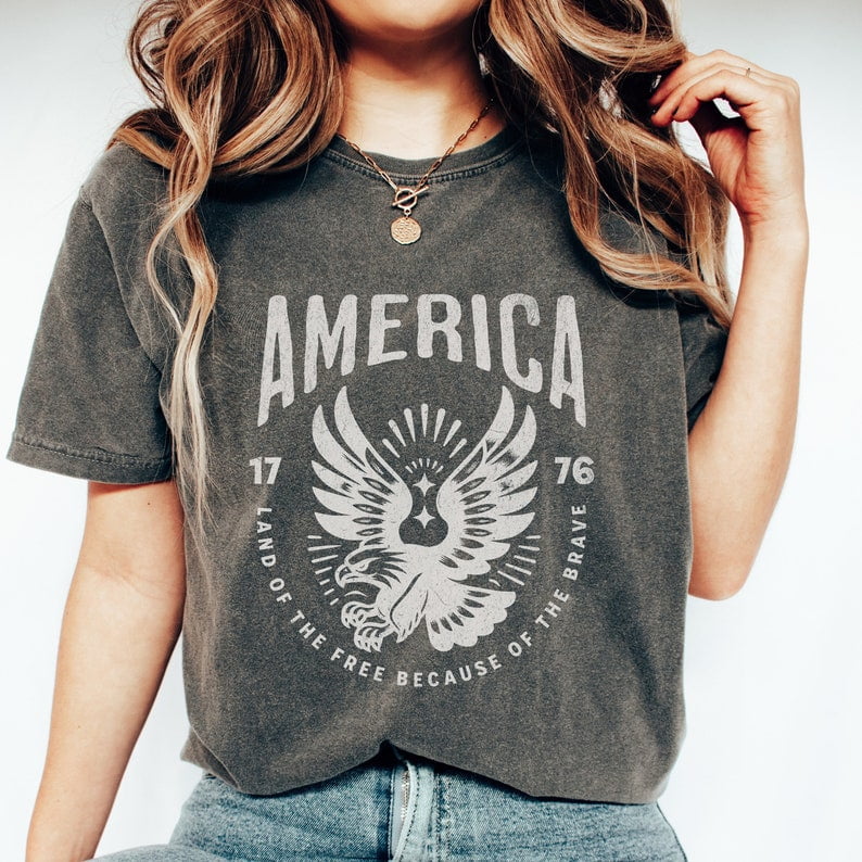 1776 4th of July Shirt for Men and Women, USA Eagle Tee, Patriotic ...