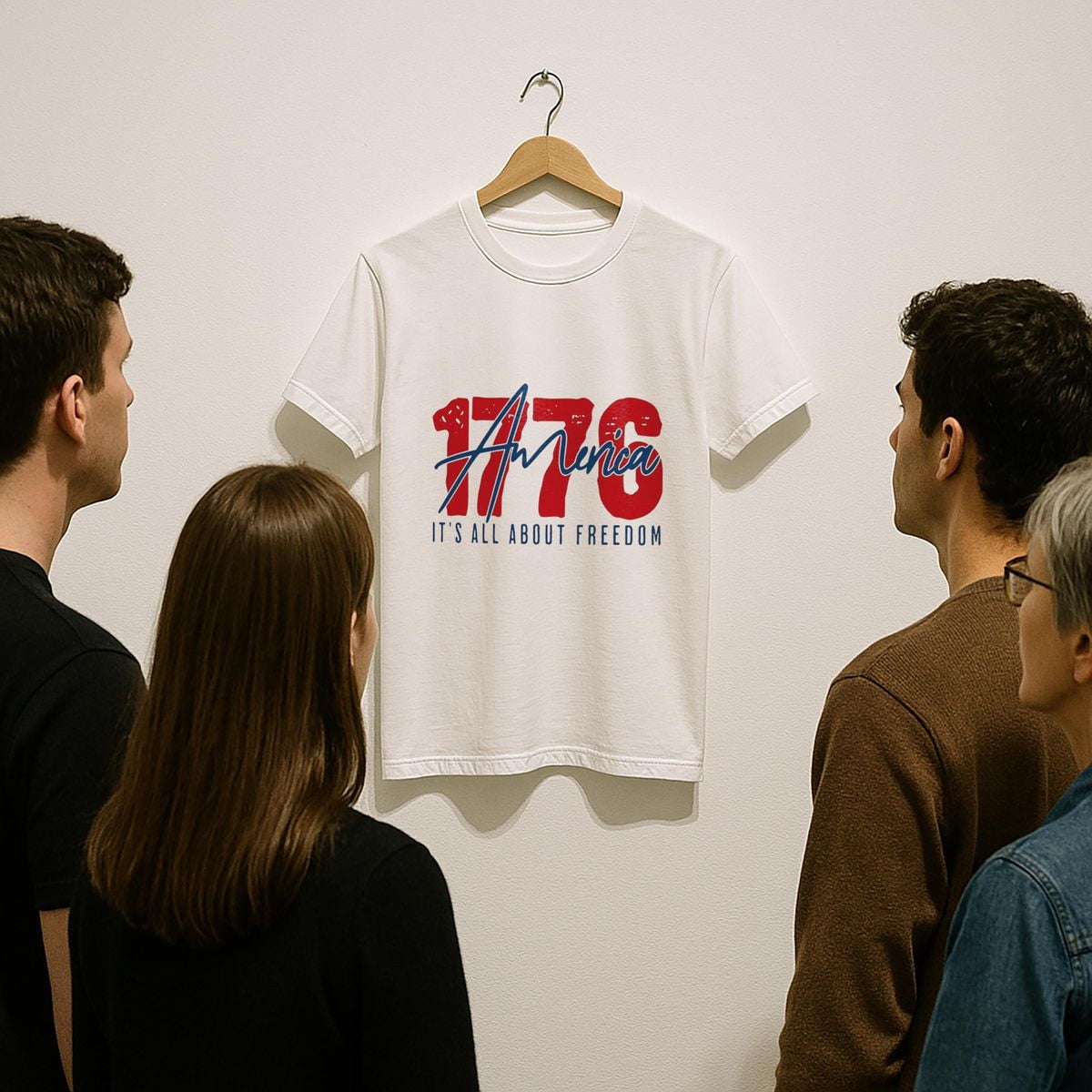 1776 America Freedom Graphic Shirt Patriotic Independence Typography ...