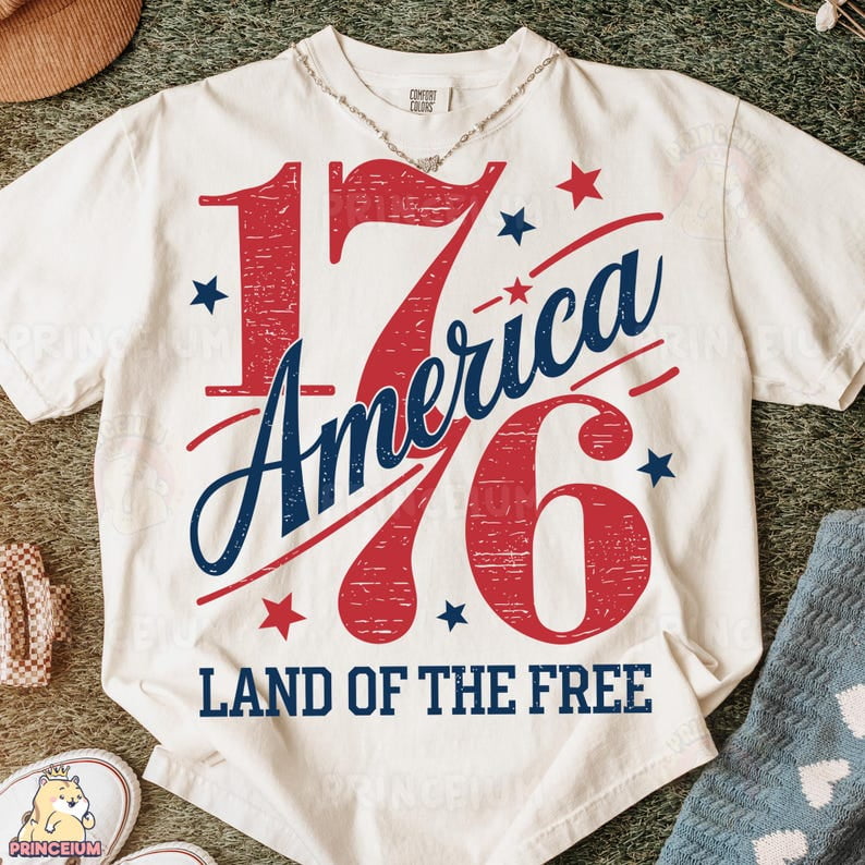 1776 America Land of the Free T-shirt, Patriotic Shirt, 4th of July ...