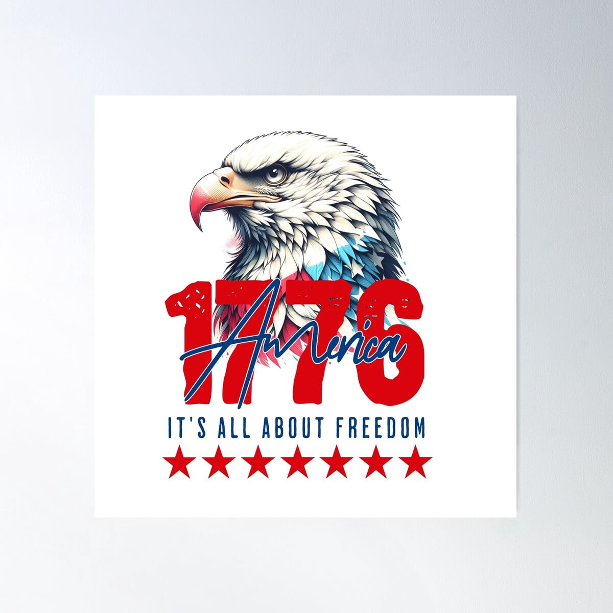 1776 American Eagle Freedom Independent Republic Revolutionary War ...