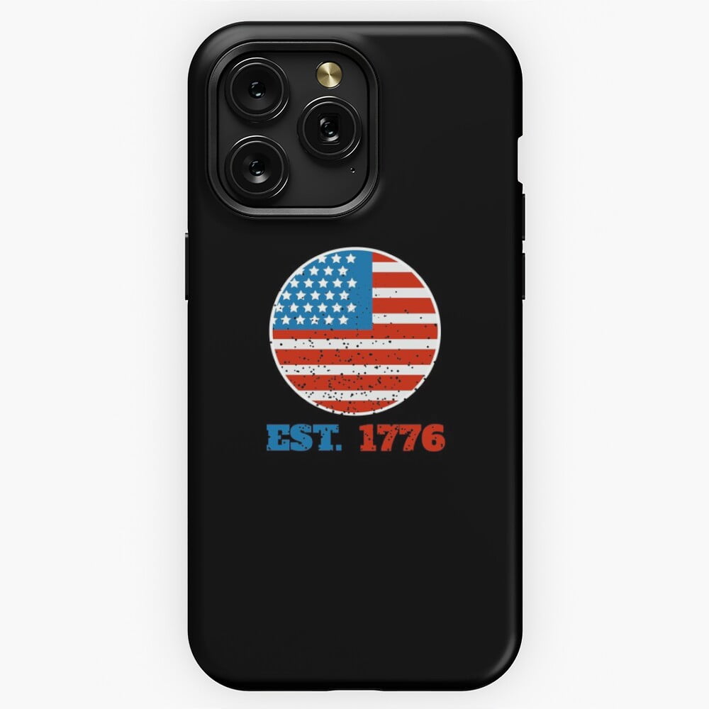 1776 Circular Flag Patriotic Symbol Graphic iPhone Case 17 to 11 Pro ...