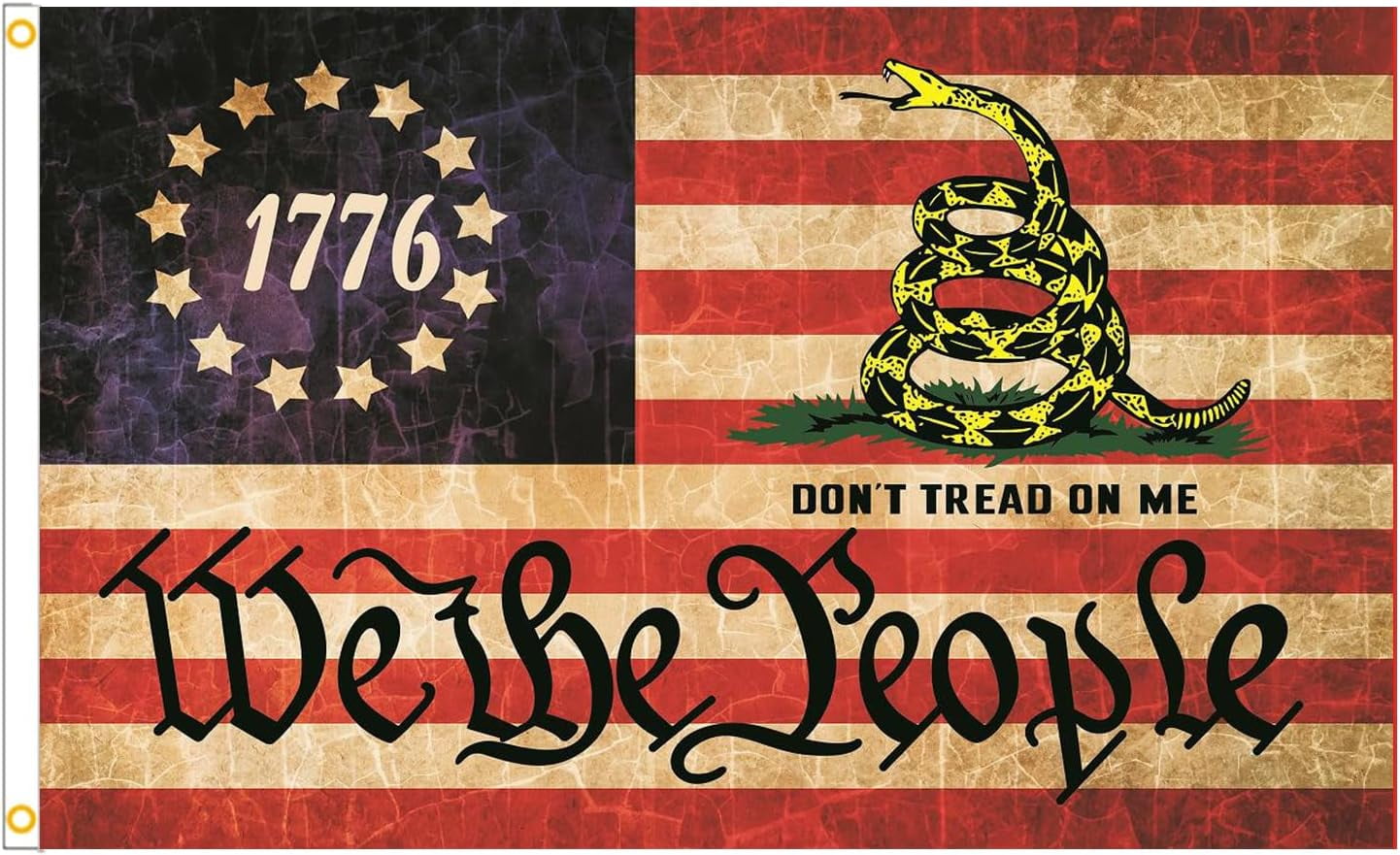 1776 Flag We The People Dont Tread On Me Flag We Banner Flag, Home ...