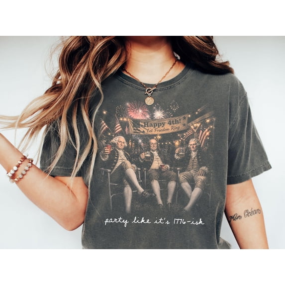 1776 Founding Fathers Party Tee, Funny 4th July Shirt - Walmart.com