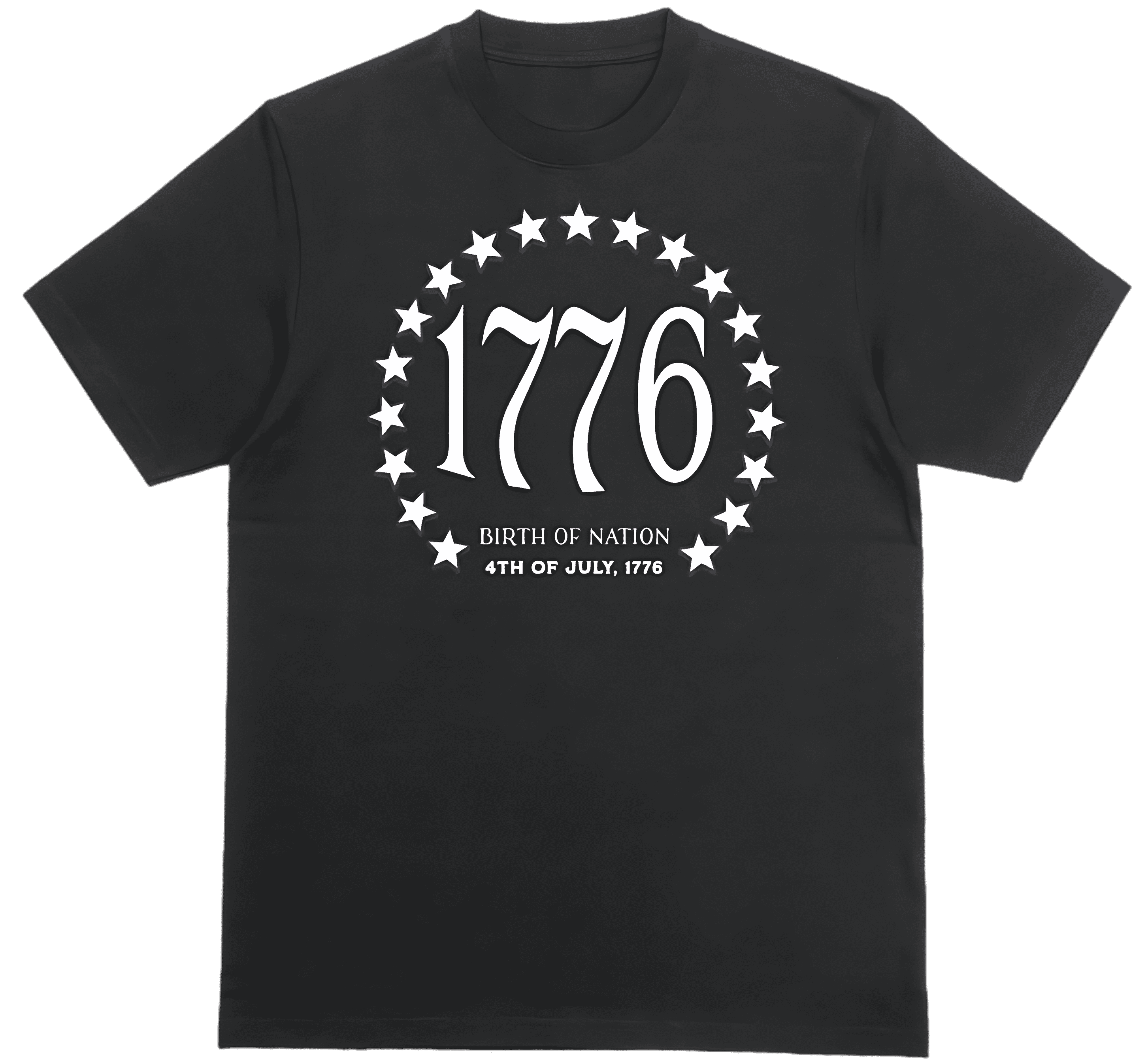 1776 July 4 Independence Day Patriotic Crew Neck T-Shirt - Walmart.com