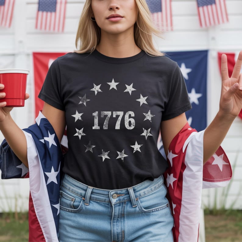 1776 Patriotic Shirt, Betsy Ross Flag Tee, Vintage American Flag Shirt ...