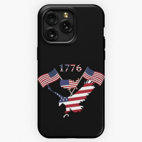 1776 Patriotic Symbol Bold American Graphic iPhone Case 17 to 11 Pro ...